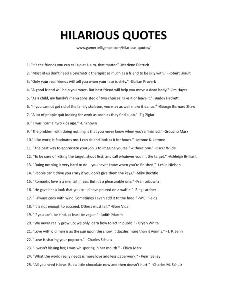 17 Most Hilarious Quotes - Simple Lines To Make Everyone Laugh